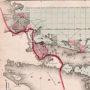 1875 Antique Map of Algoma District, Eastern Part, Ontario - North ...