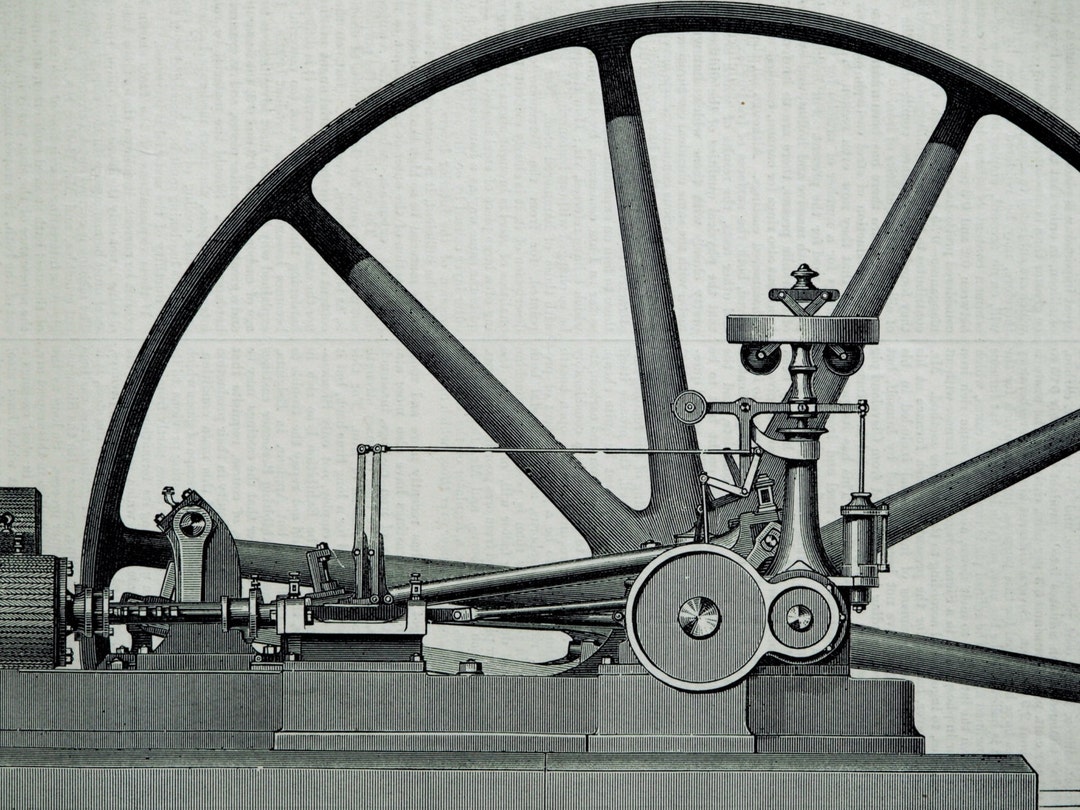 Antique Print of Compound Condensing Engine - September 27, 1878 ...