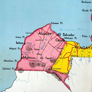Misamis Oriental, Philippines - RARE Large Vintage 1959 Map - Cagayan ...