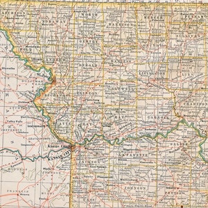 1902 Antique Map of Northern Missouri - Antique Missouri Map (northern ...
