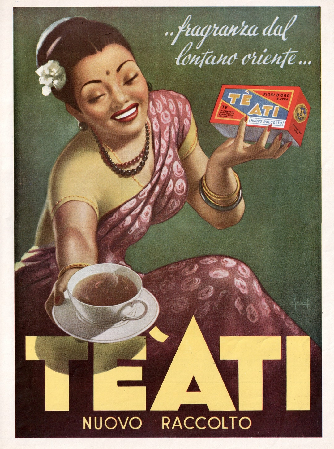 1955 Vintage Italian Tea Advertising for Teati Te’ Ati – Retro 1950s ...