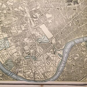 1892 Large Antique Map of London, England - Etsy