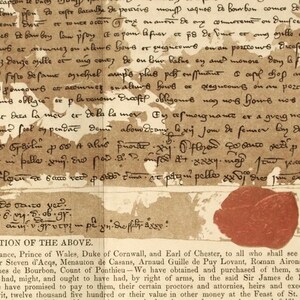 Antique Print Showing an Ancient IOU. Letters Obligatory by the Black ...