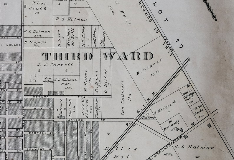 1880 Rare Antique Map of Summerside PEI First to Third | Etsy