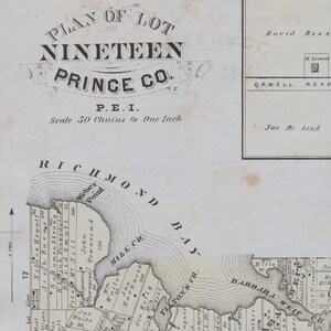 Antique Map of Lot 19, Prince Edward Island - Prince County, PEI - 1880 ...