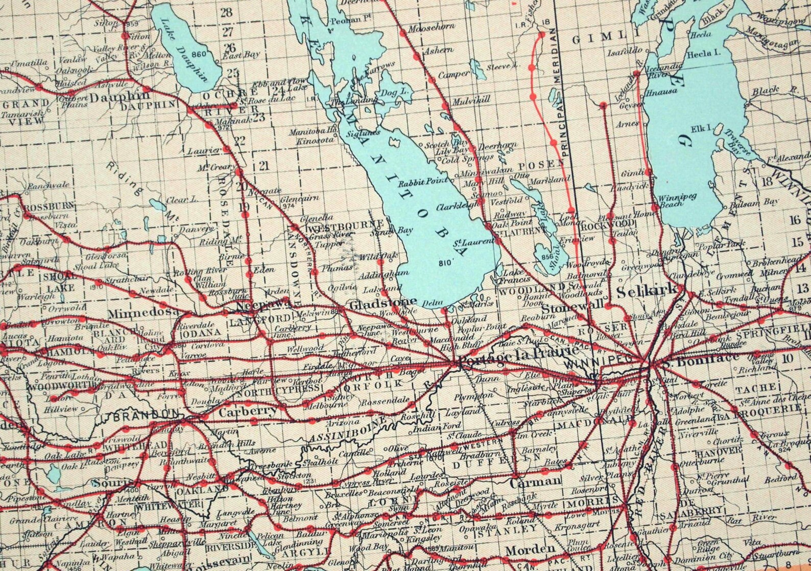 1915 Large Antique Map of Manitoba Saskatchewan and Alberta | Etsy
