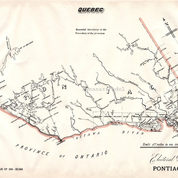 Antique Map of Ottawa - Etsy