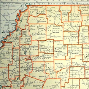 1937 Vintage Map of Mississippi - Mississippi Vintage Map - Etsy