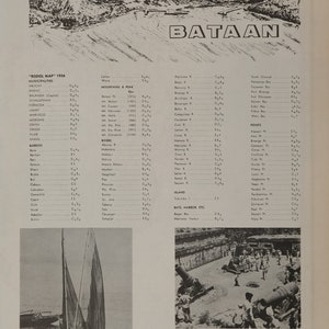 Bataan, Philippines - RARE Large Vintage 1959 Map - Balanga - Morong ...