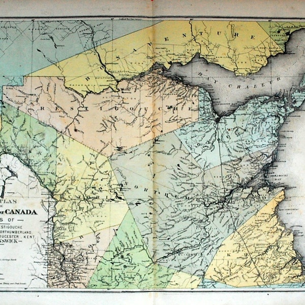 New Brunswick Map - Etsy