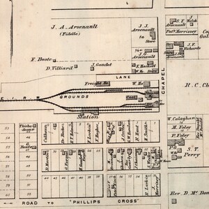 1880 Rare Vintage Map of Tignish, Lot 1, Prince Edward Island - Vintage ...