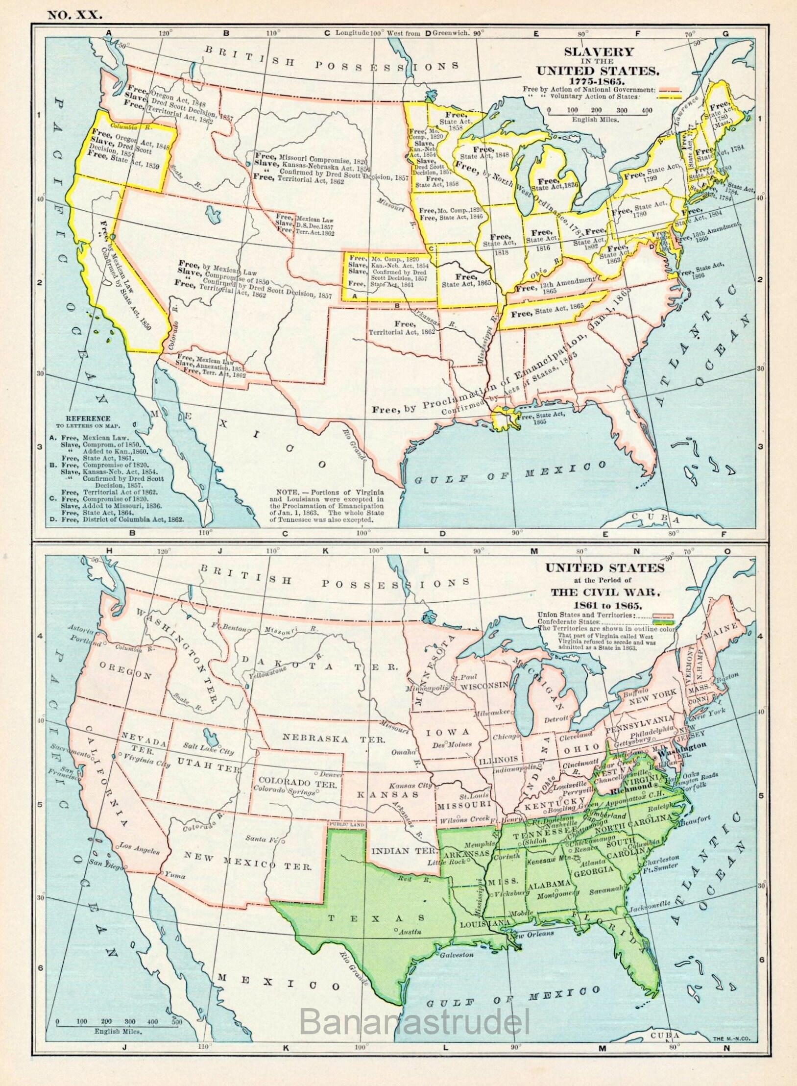1902 Antique Map Showing Early American History Century - Etsy
