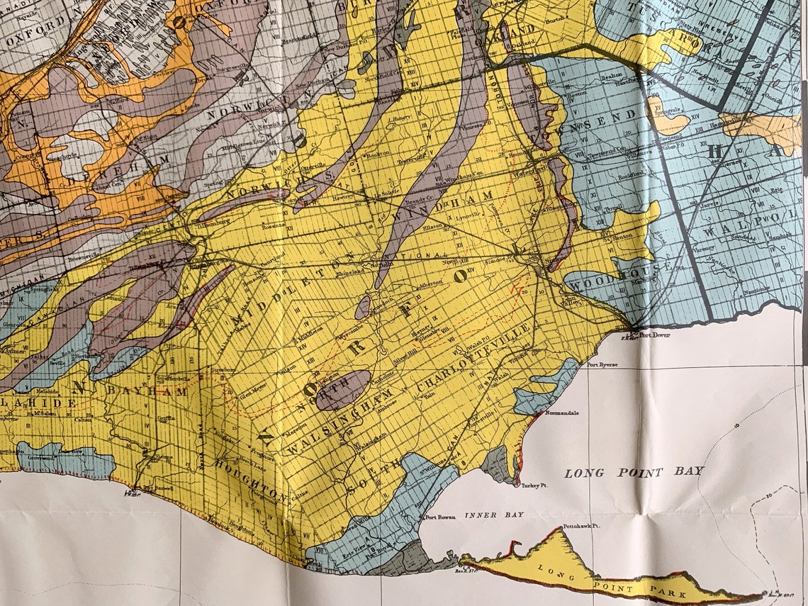 1951 Large Vintage Wall Map of Southern Ontario Southwestern - Etsy Canada
