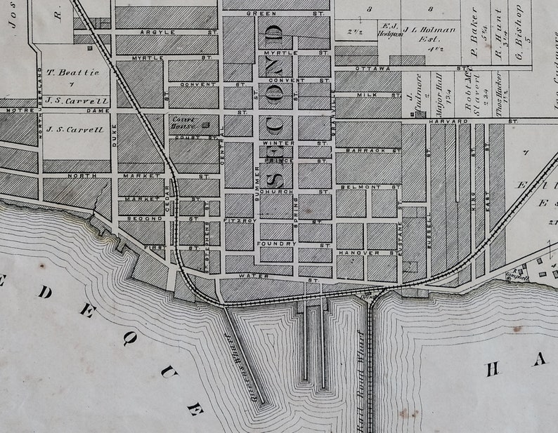1880 Rare Antique Map of Summerside PEI First to Third | Etsy