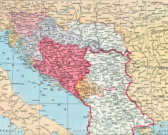 Yugoslavia Map 1922 Yugoslavia Map, 1917. Ethnographic Map Of