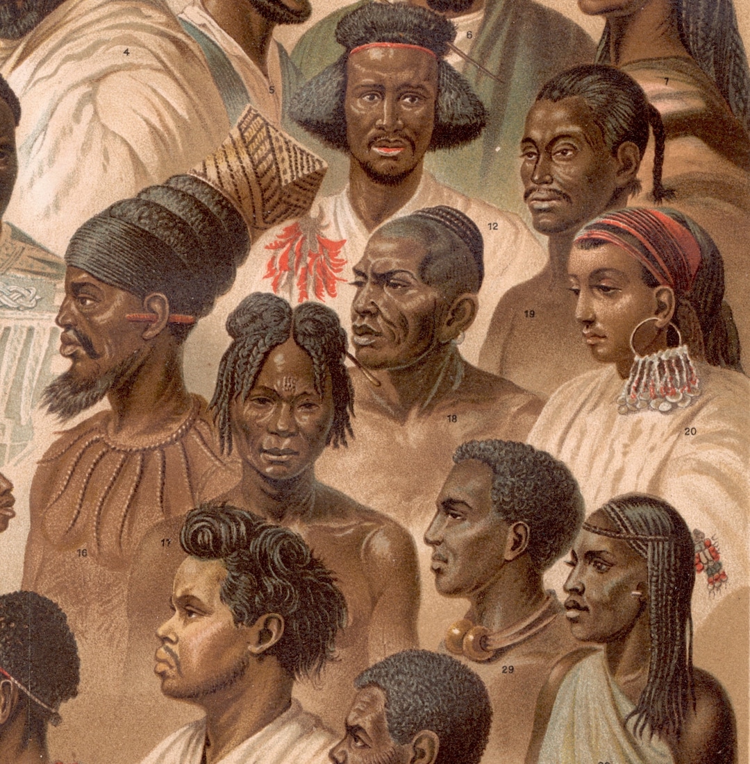 Antique Print of the People of Africa - Published 1895 - Gabun ...