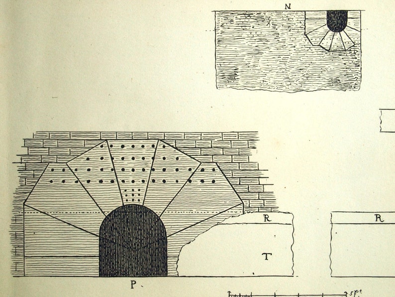 Large Antique Engraving of Roman Floor Heating System - Etsy