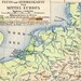 1895 German Vintage Map of Central Europe -- Mountains and Rivers ...
