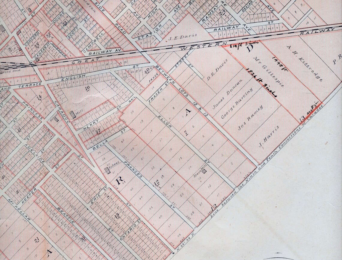 1878 Large Rare Vintage Map of Strathroy Middlesex County - Etsy Canada