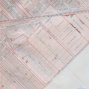 1878 Large Rare Vintage Map of Strathroy, Middlesex County, Ontario ...