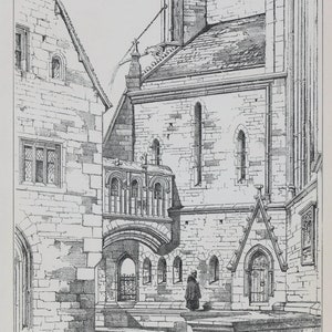 Large Antique Print of Ratisbon Cathedral, Regensburg, Germany ...