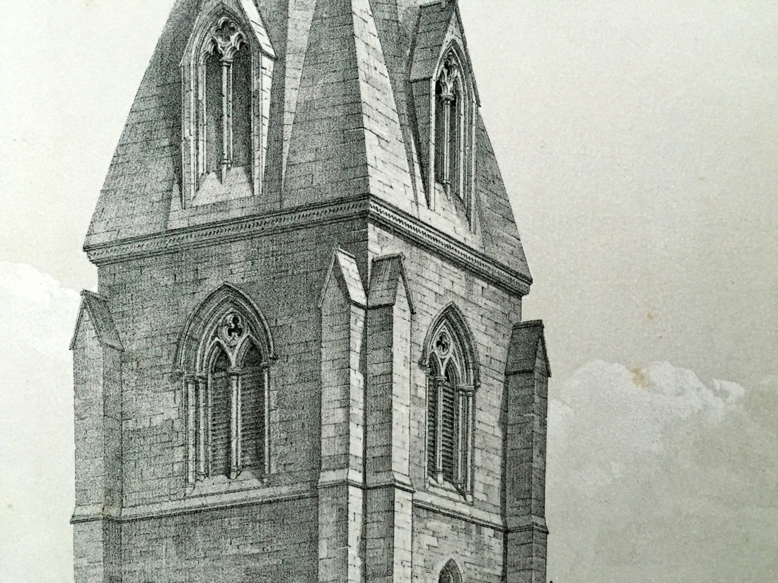 1849 Antique Medieval Architectural Drawing of St. Peter's - Etsy