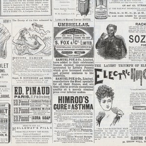 Page of Victorian Advertisements - Back-to-back Ad Pages From 1890 ...
