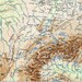 1895 German Vintage Map of Central Europe -- Mountains and Rivers ...