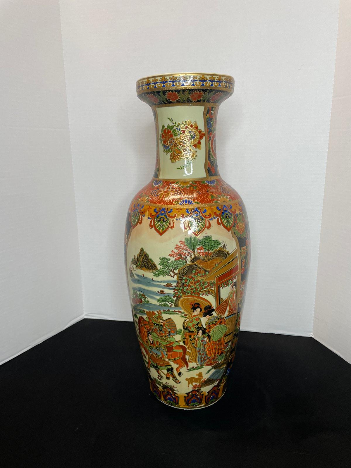Japanese VASE Royal Satsuma 23" TALL - Etsy
