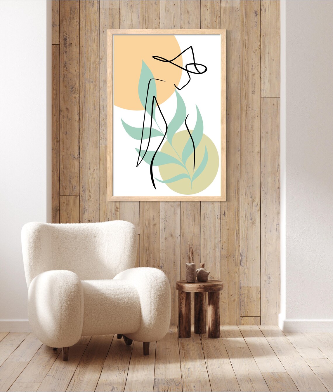 Elegant Lady Digital Art, Female Figure Line Art, Silhouette Print ...