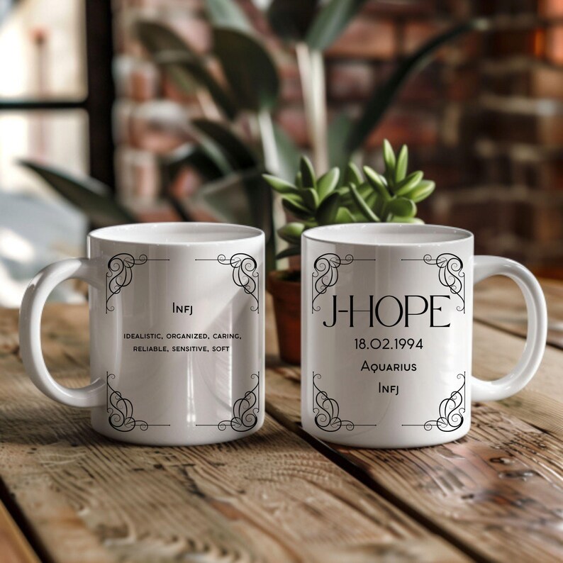BTS J-hope Ceramic Mug, MBTI Mug, Ideal Gift for INFJ Personality, Gift ...