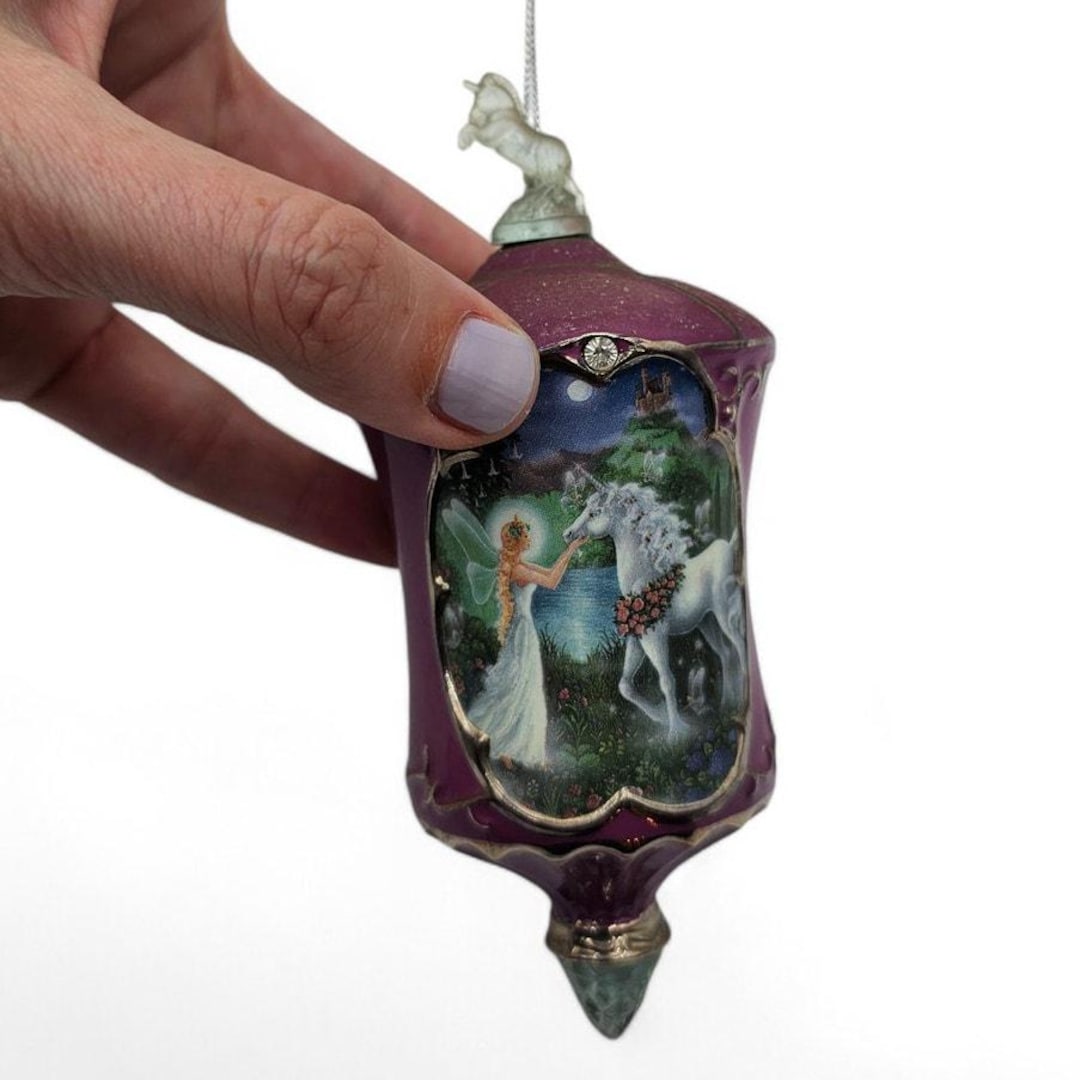 Bradford Editions Heirloom Porcelain Unicorn Christmas Ornament Reason ...