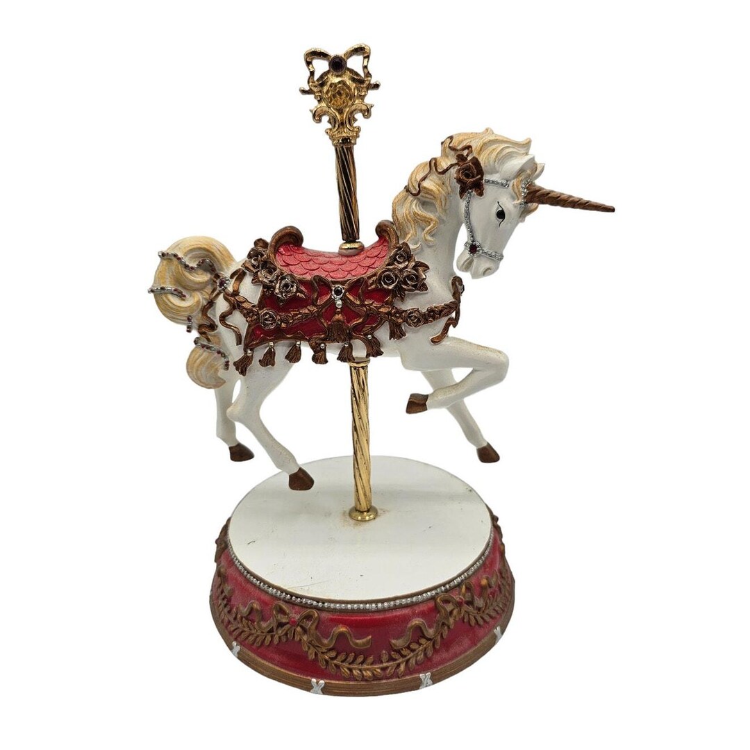 Hamilton Collection ruby Dancer Jeweled Unicorn Carousel Collection - Etsy