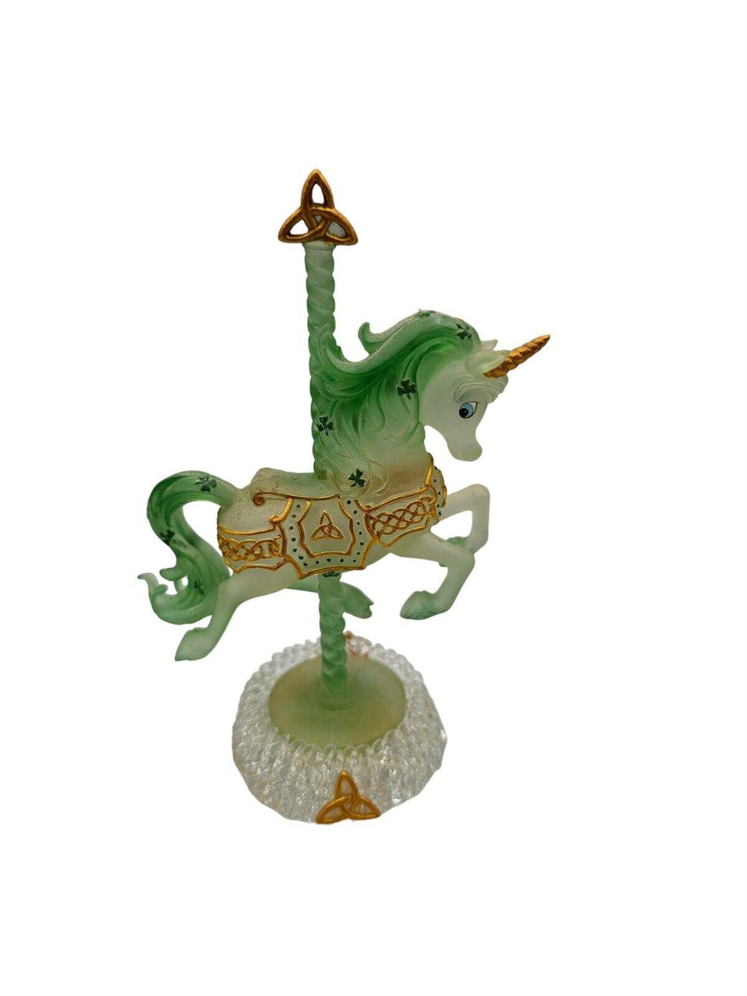 RARE Luck of the Irish Unicorn Carousel Collection Figure Celtic Knot ...