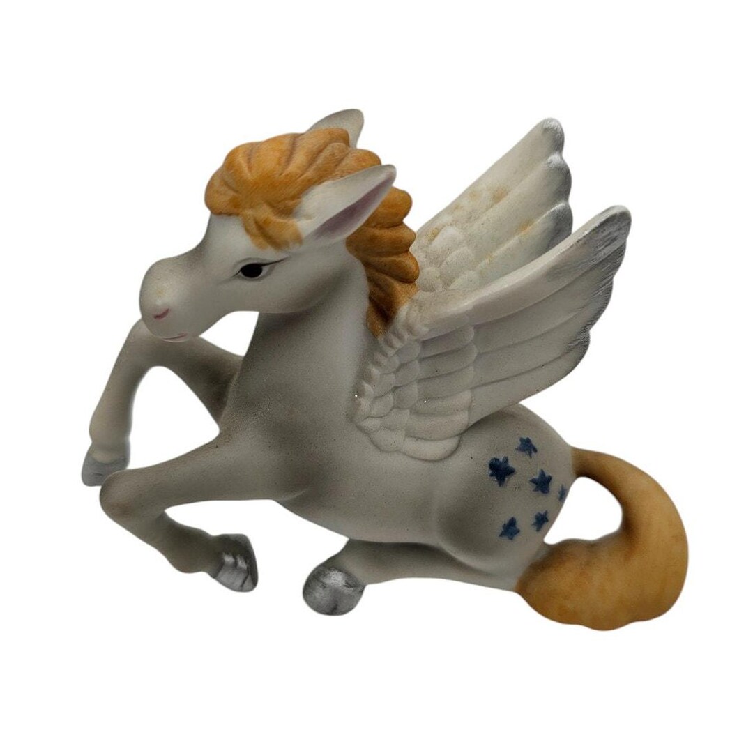 Vintage 1985 Aldon Victor Porcelain Unicorn Pegasus Figurine Star ...