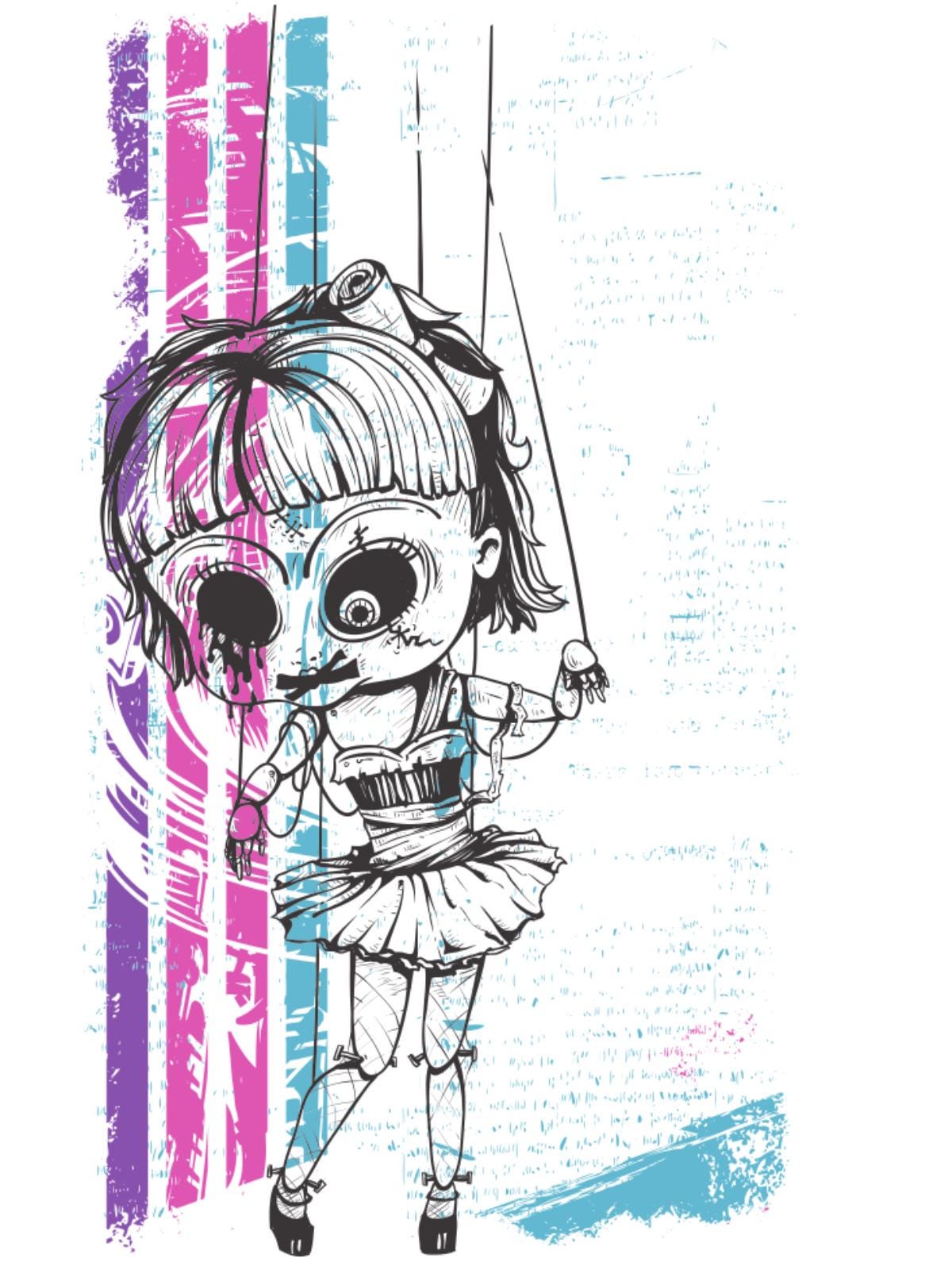 Ready to Print Vintage Puppet Digital Illustration | Perfect for T ...