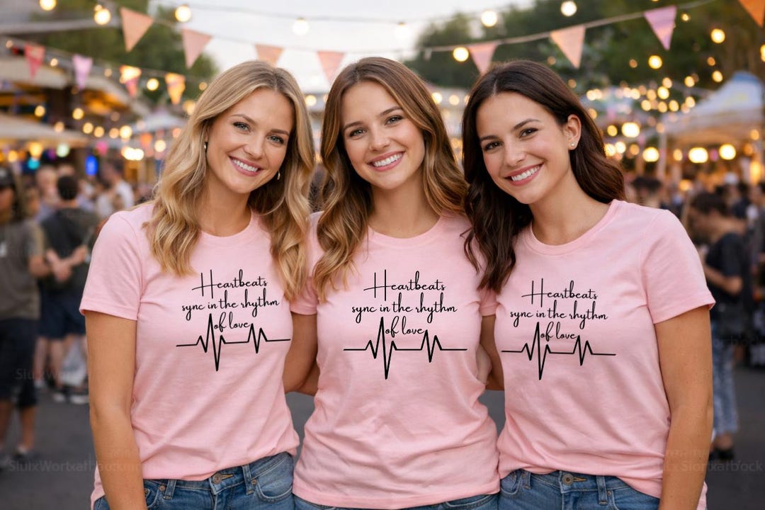 Matching Family Heartbeat Shirts, Sister & Best Friend Tees, Heartbeats ...