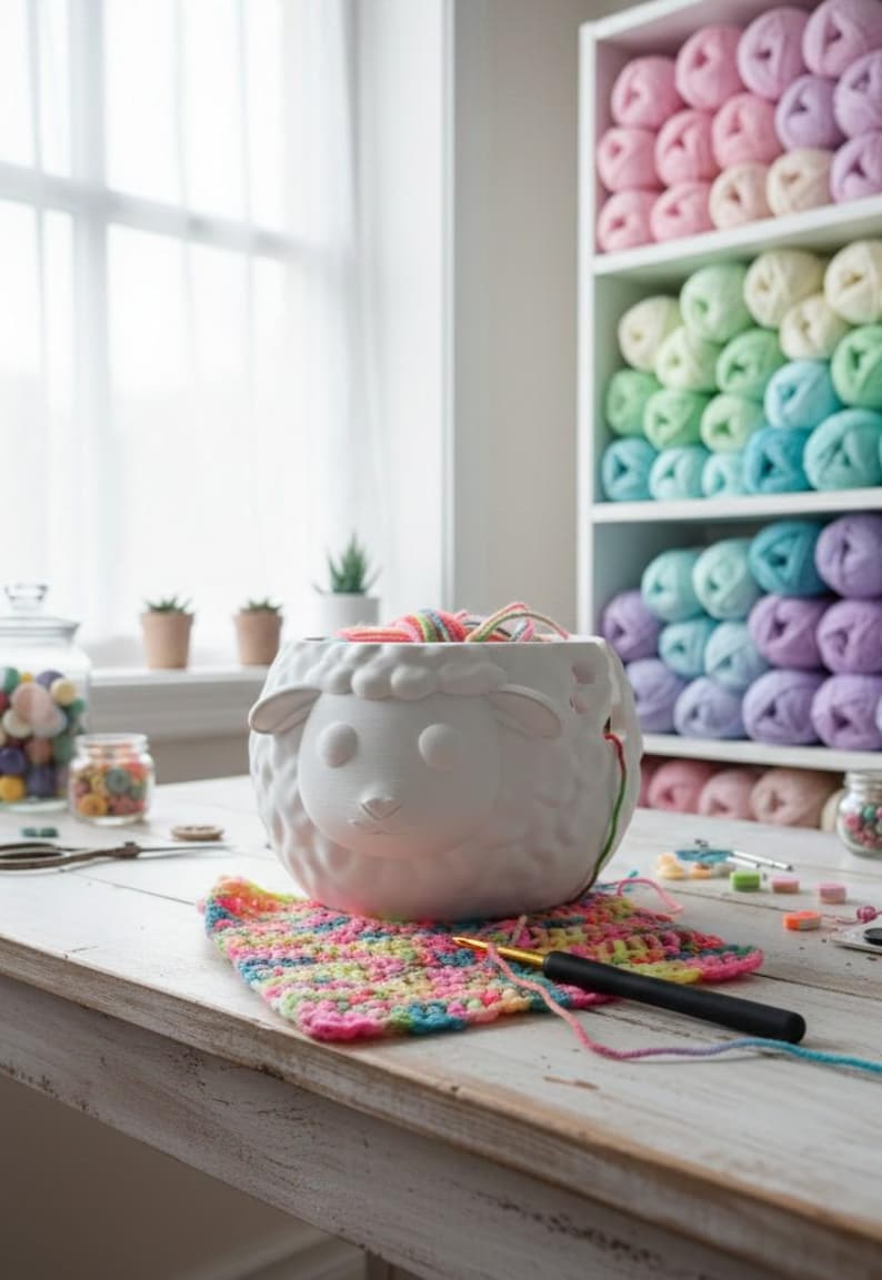 Sheep Yarn Bowl STL File for 3D Printing - Etsy