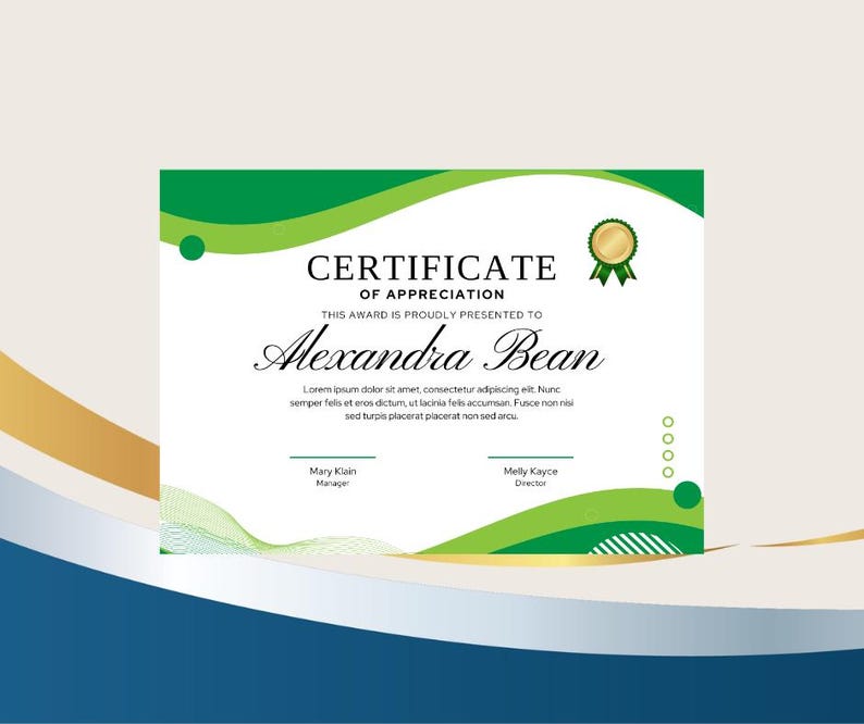 Certificate of Appreciation - Customizable Recognition Award for ...