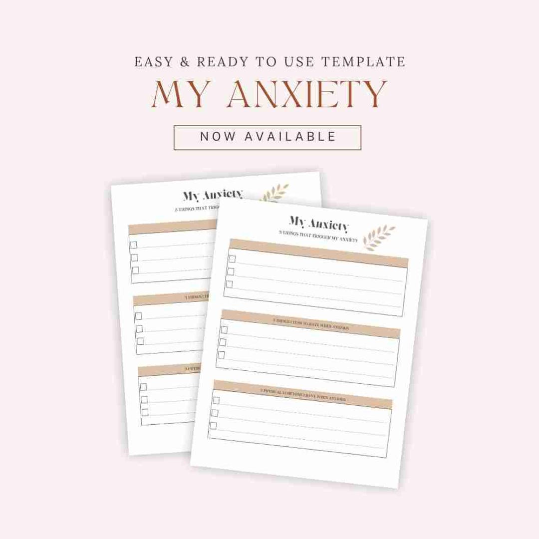 Digital Anxiety Planner, Wellness Journal Tracker, Manifestation Plan ...