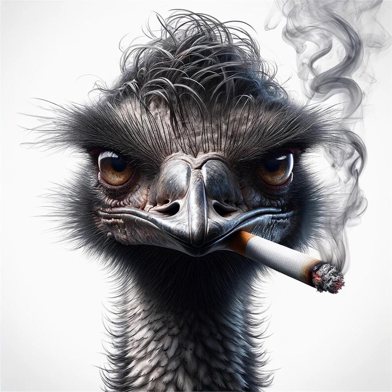 Bold & Edgy Australian Animal Art – Emu and Kangaroo Digital Prints – 8 ...