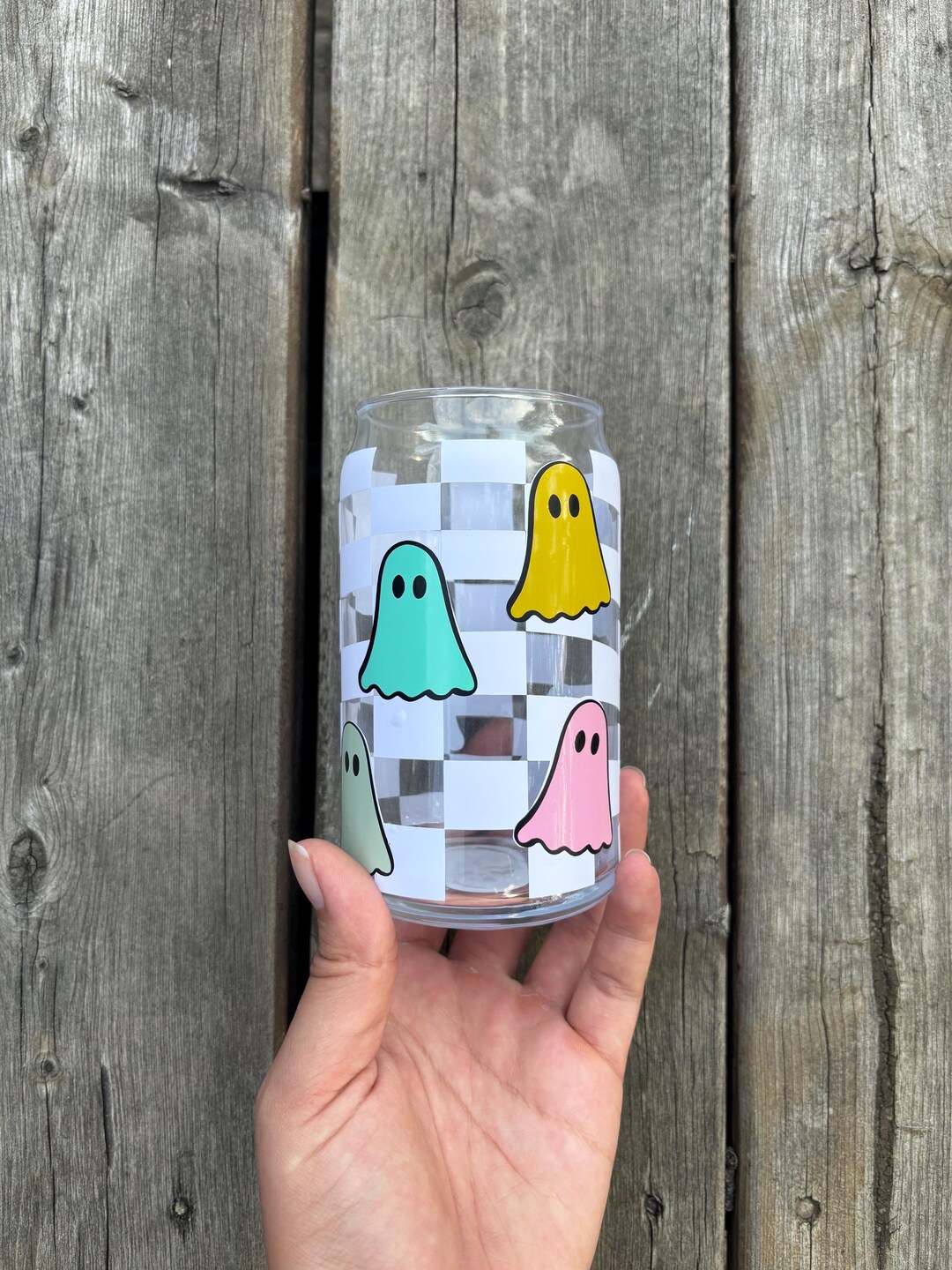 Spooky Ghost Cup 16oz Cute Halloween Cup Spooky Glass Cup Boo Bucket ...