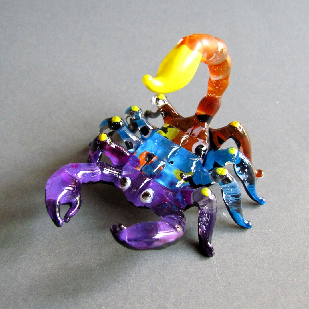 SCORPION Hand Blown Glass, Scorpion Glass Ornament, Lampworking ...