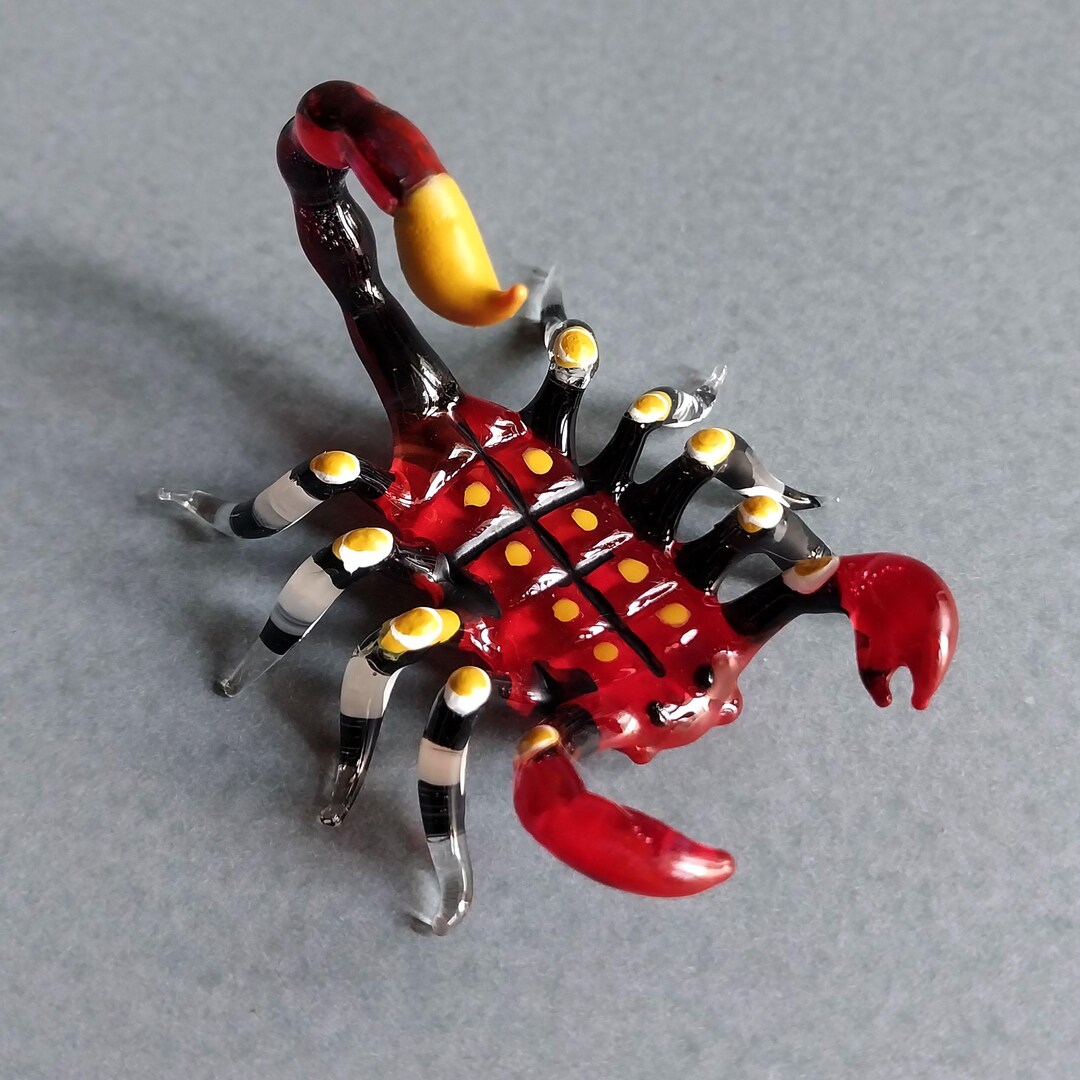 SCORPION Hand Blown Glass, Scorpion Glass Ornament, Lampworking ...