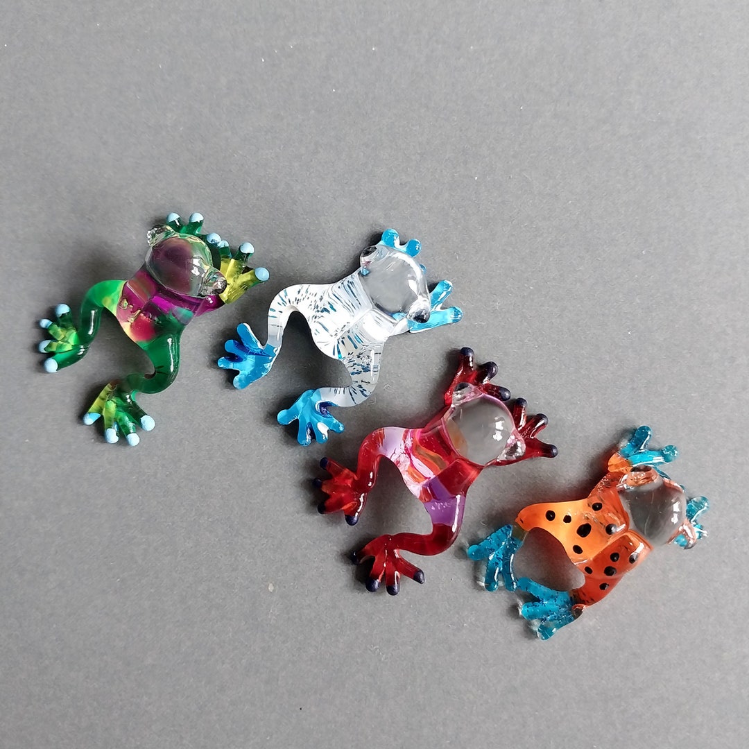 Rana Micro Figuras Diminutas Vidrio Soplado Arte Animales ...