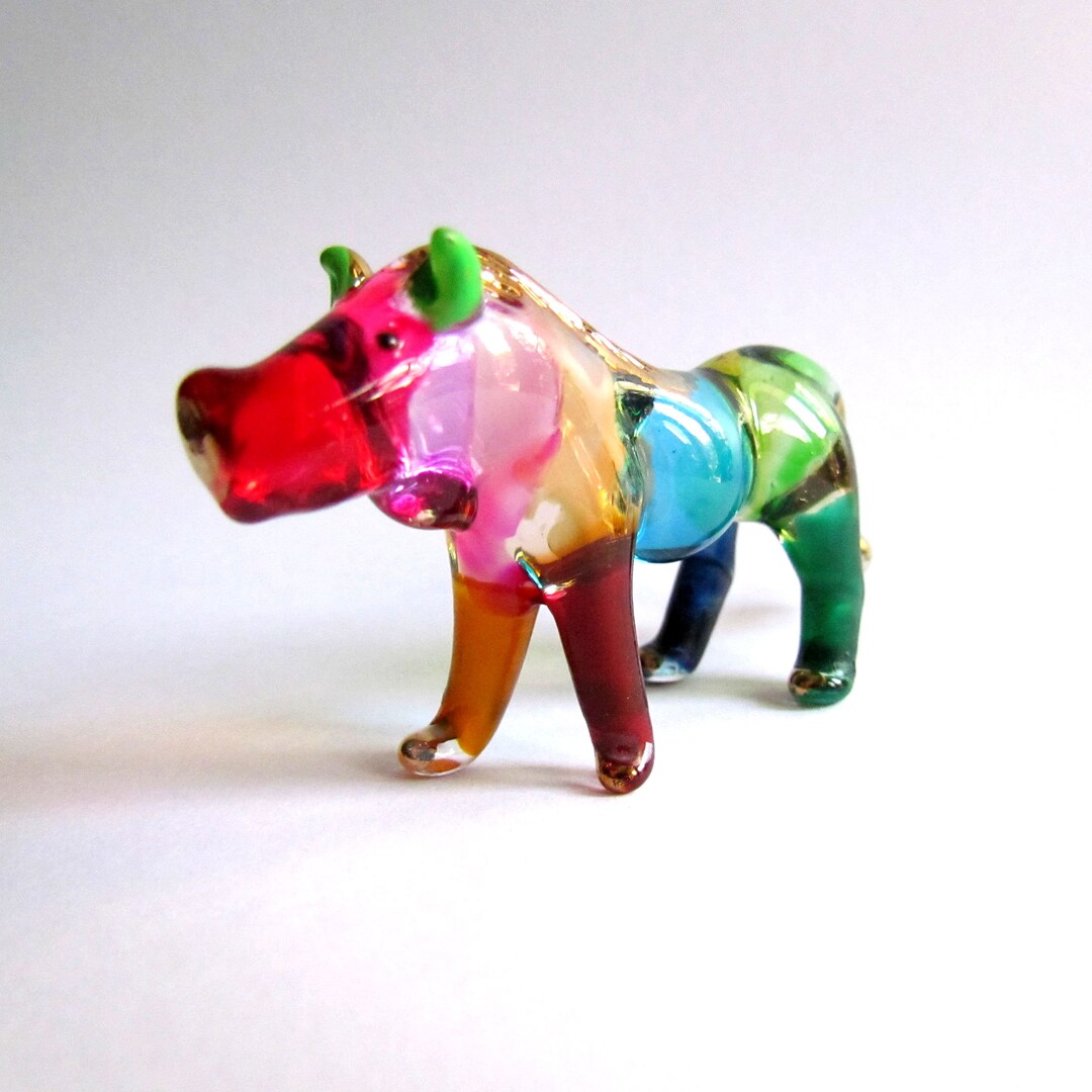 Miniature Wild Pig Boar Fgurines Hand Blown Glass Art Animals ...