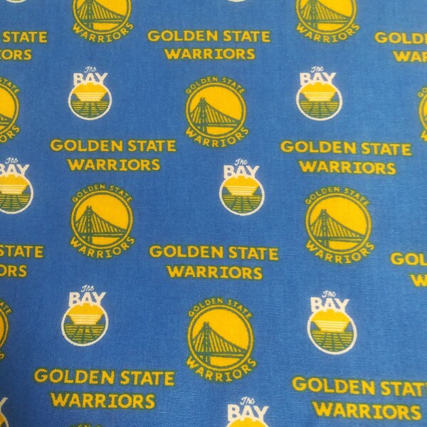 Golden State Warriors Cotton Fabric - Etsy