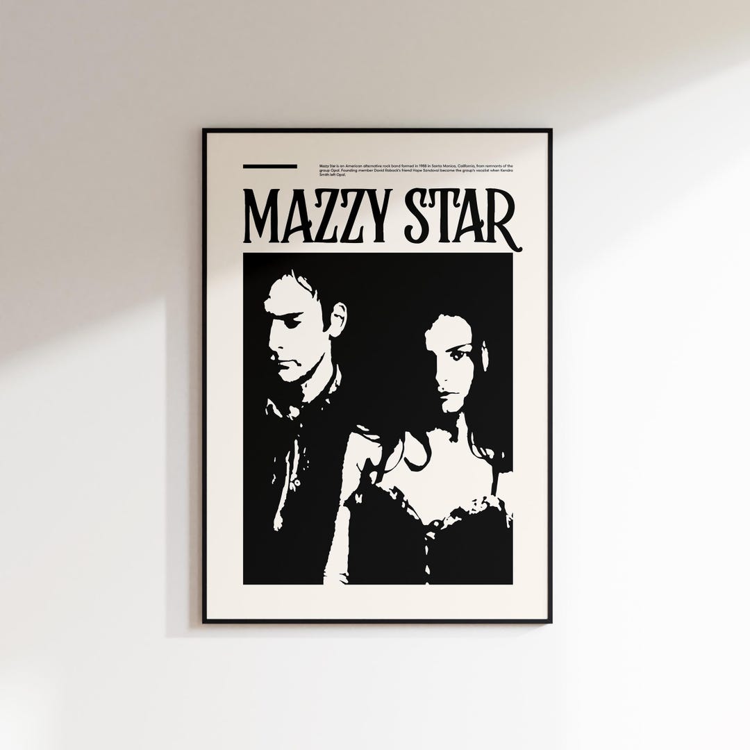 Mazzy Star Poster, Music Wall Art, Music Print, Mazzy Star Print - Etsy