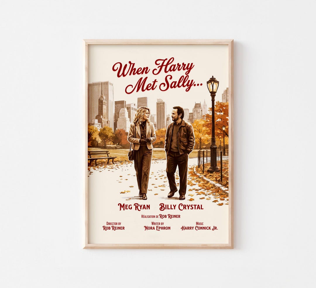 When Harry Met Sally Movie Poster | Vintage Christmas Wall Art ...