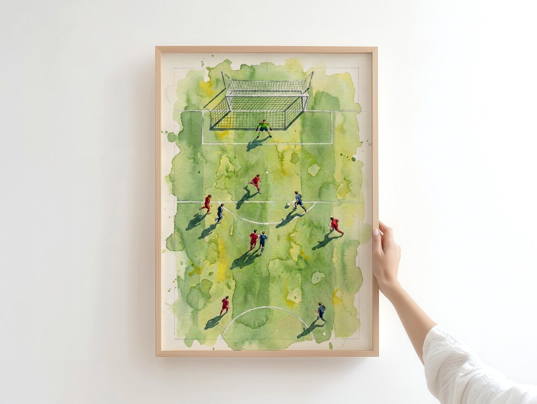 Soccer Field Poster Poster | Football Wall Art | A3 Digital Download - Etsy